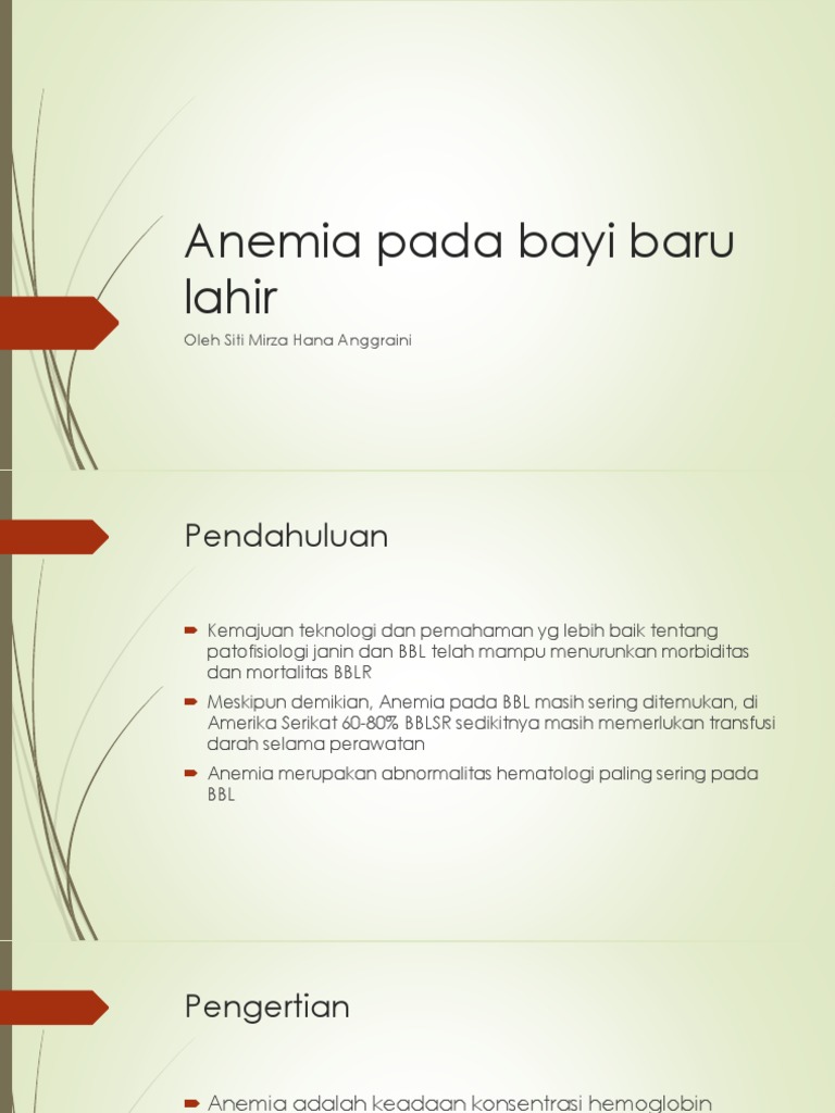 Anemia Pada Bayi Baru Lahir | PDF