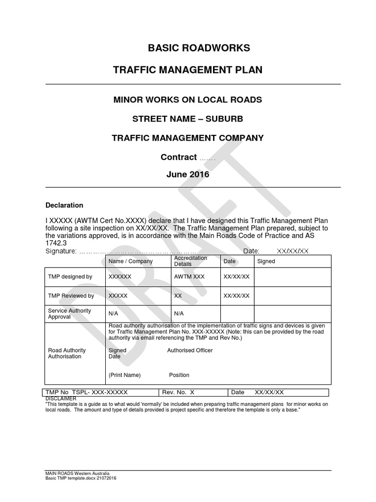 Basic TMP Template | Speed Limit | Traffic