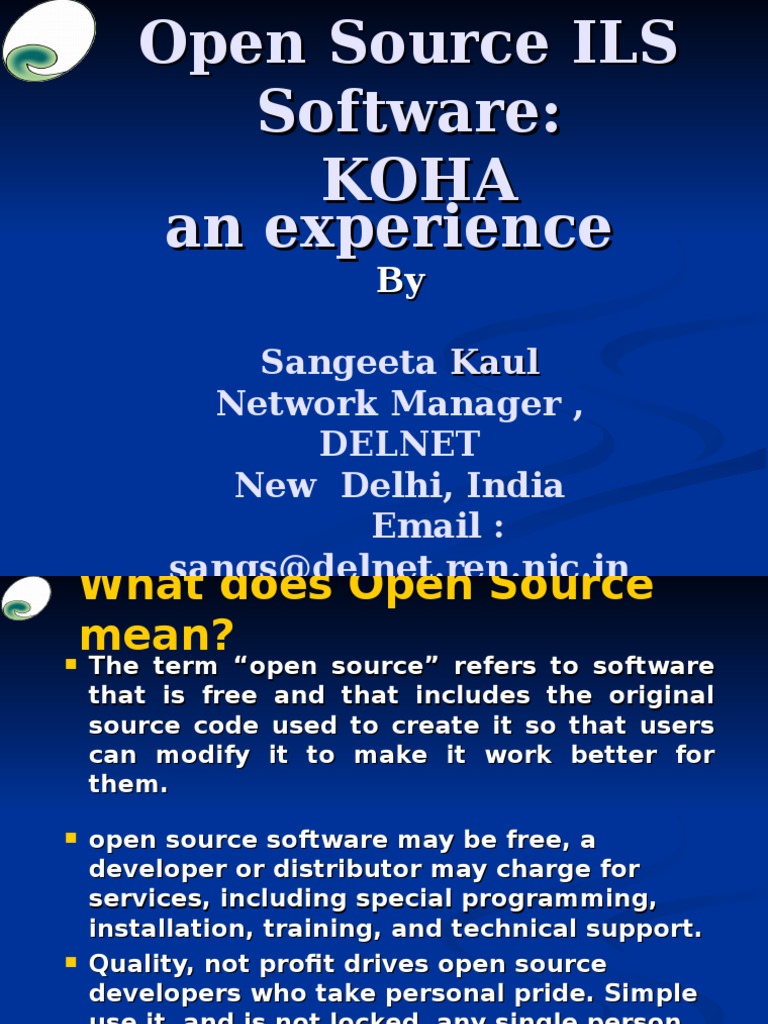 Koha Presentation | PDF | Free Software | Proprietary Software