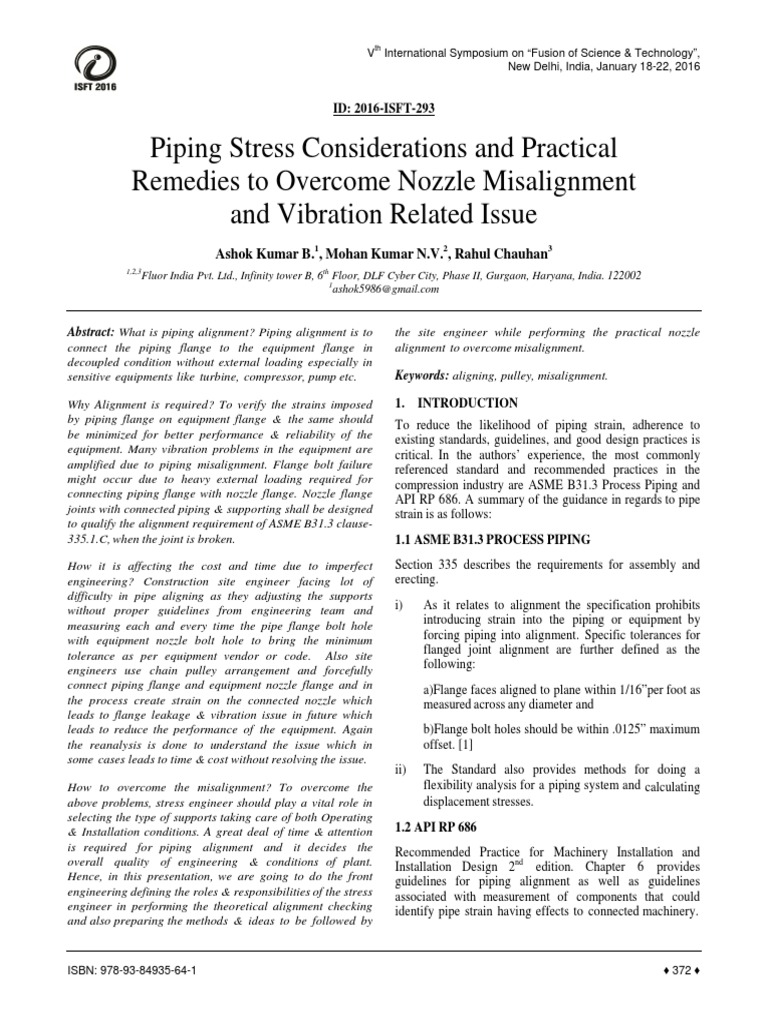 Flange ALignment | PDF | Pipe (Fluid Conveyance) | Pump