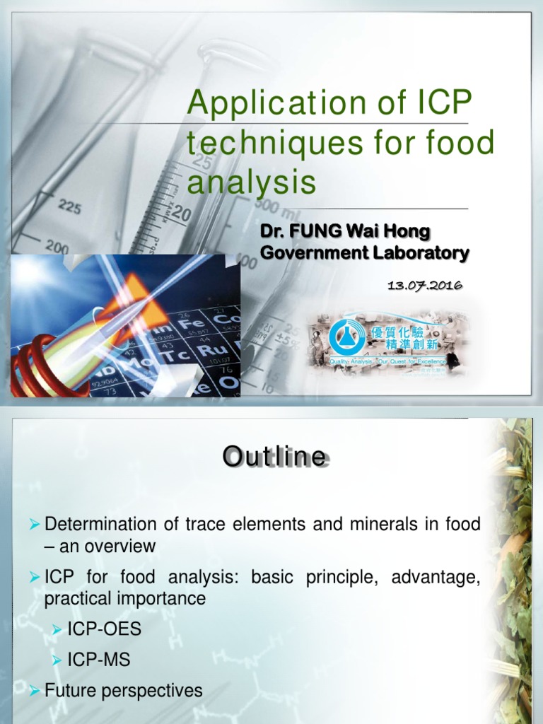 ICP Techniques for Food Analysis | PDF | Mass Spectrometry | Scientific ...