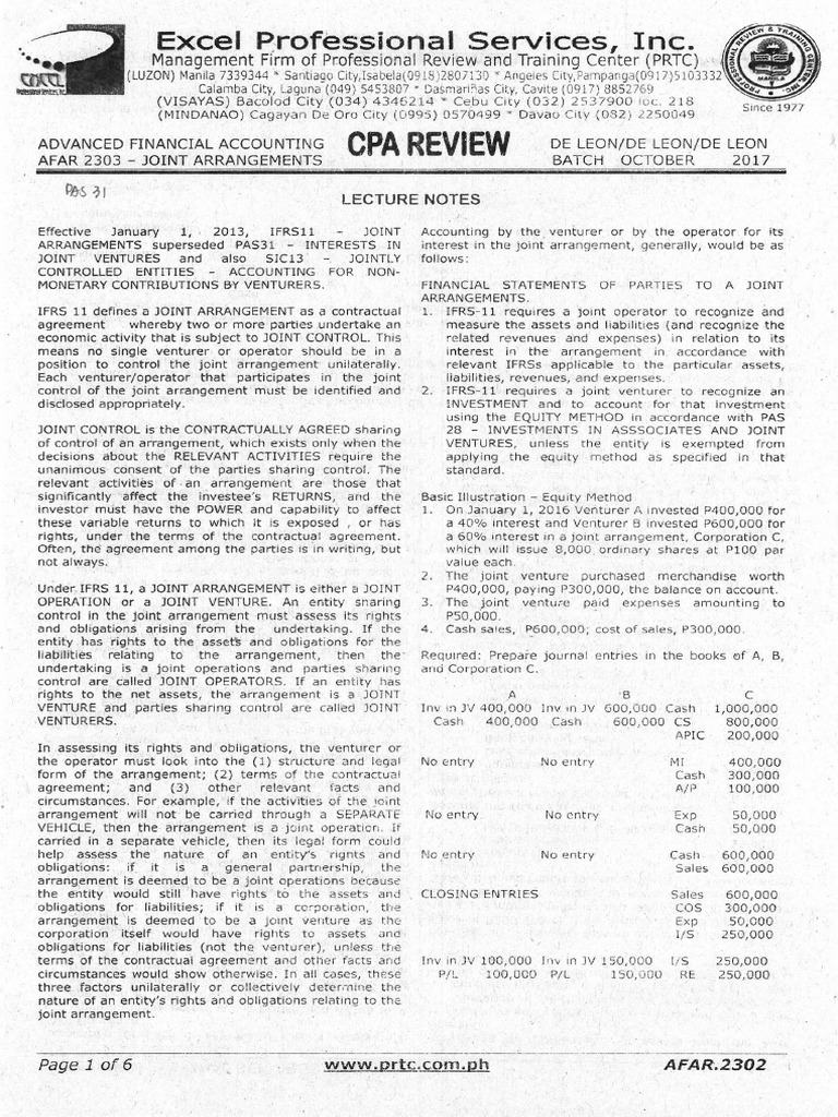 Joint Arrangements | PDF