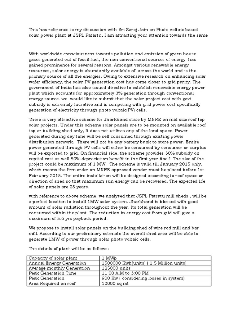 Roof Top 1 MWP Solar System | PDF | Solar Energy | Solar Power