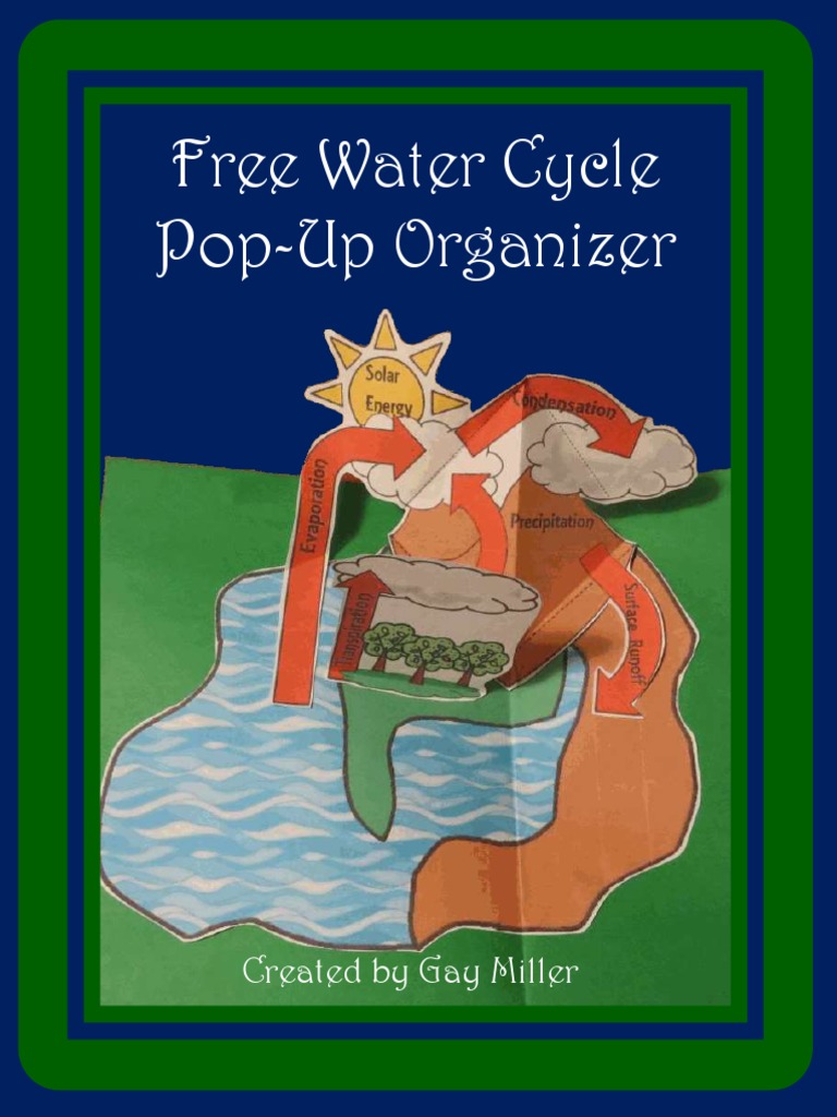 Free Water Cycle Pop Up Organizer | PDF | Ice | Precipitation