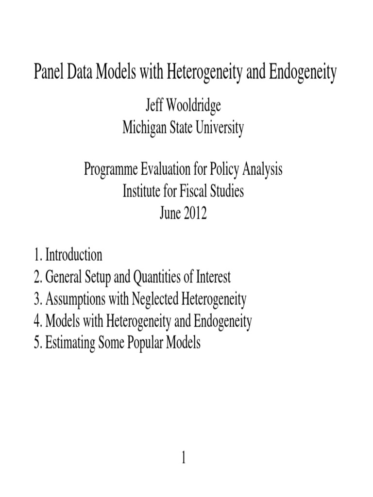 Wooldridge Session 4 | PDF | Instrumental Variable | Endogeneity ... Wooldridge Session 4 | PDF | Instrumental Variable | Endogeneity ...