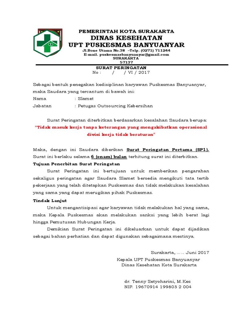 Surat Peringatan CS | PDF