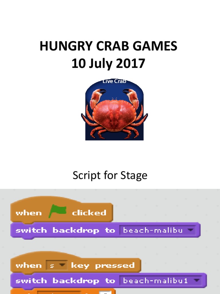 Hungry Crab Script | PDF | Teaching Mathematics