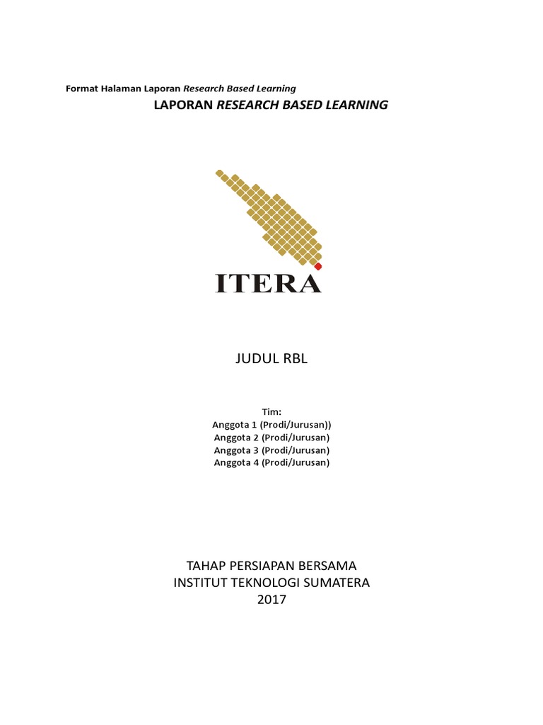 Panduan Laporan RBL | PDF