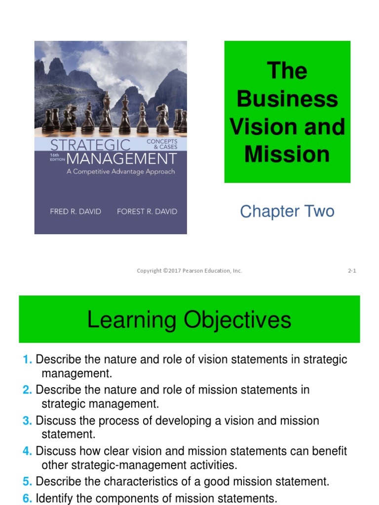 The Business Vision and Mission: Chapter Two | PDF | Stakeholder ...