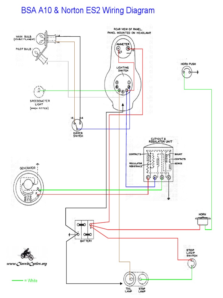BSA Manual Wiring Diagrm | PDF