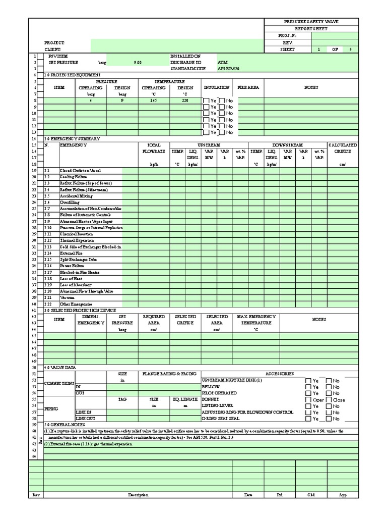 PSV Report | PDF | Pressure | Explosion