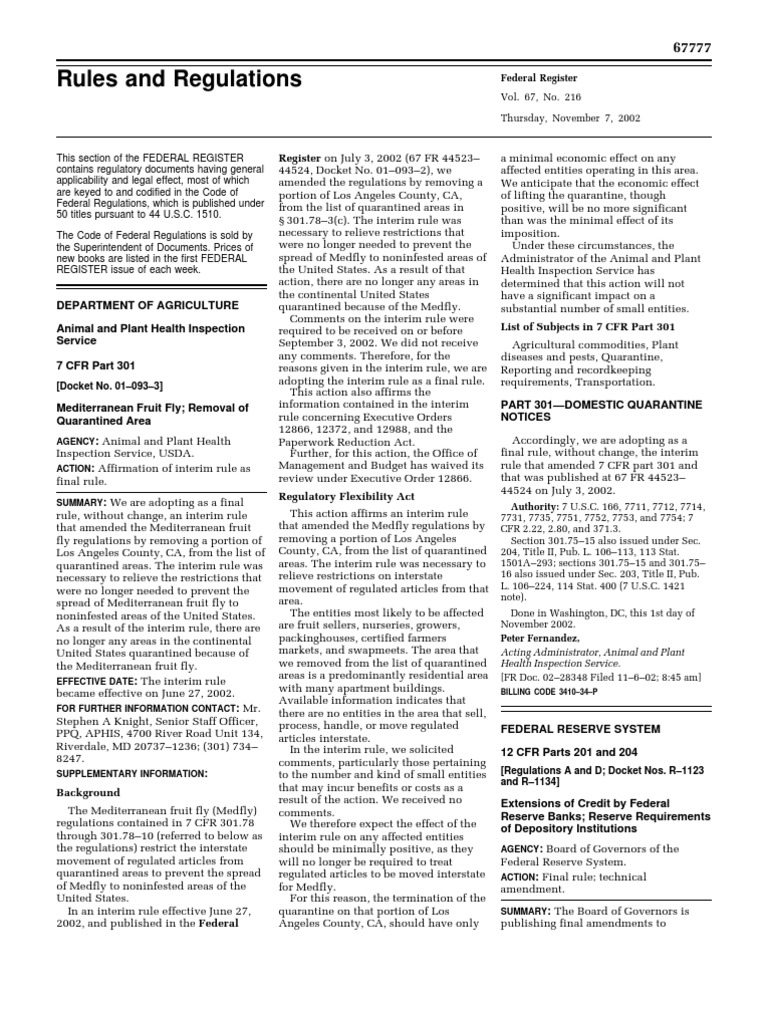 Rules and Regulations: Register On July 3, 2002 (67 FR 44523 | Download ...