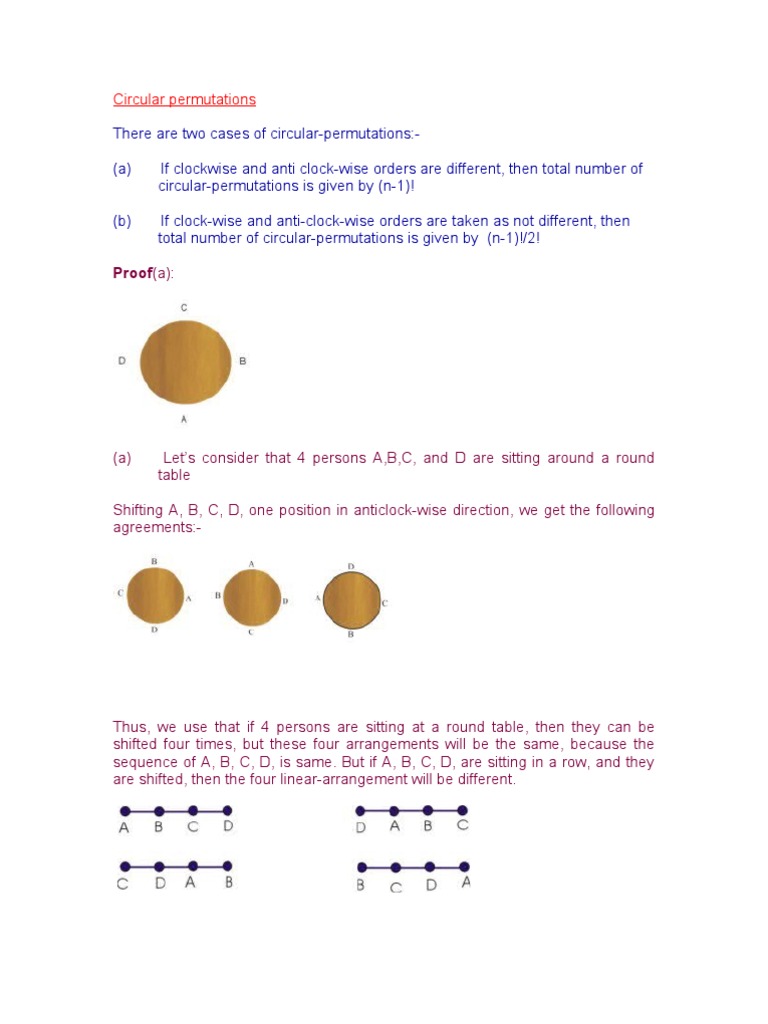 Circular Permutations | PDF | Permutation | Fruit