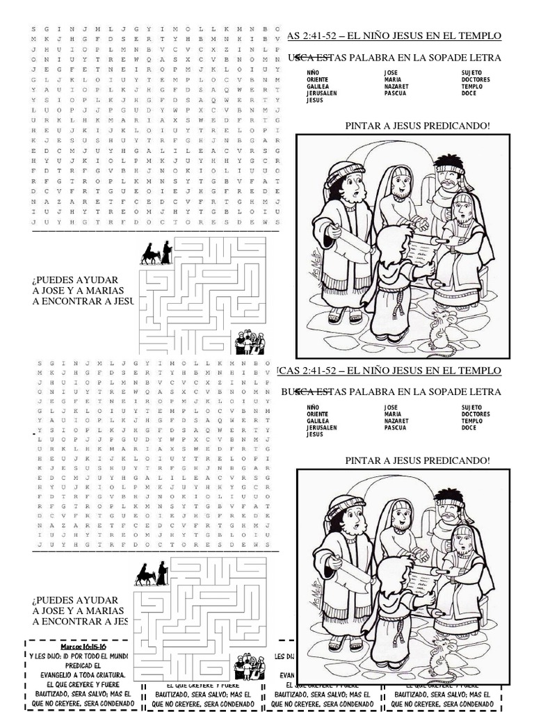 Jesus Predica en El Templo | PDF | San José | María, madre de Jesús