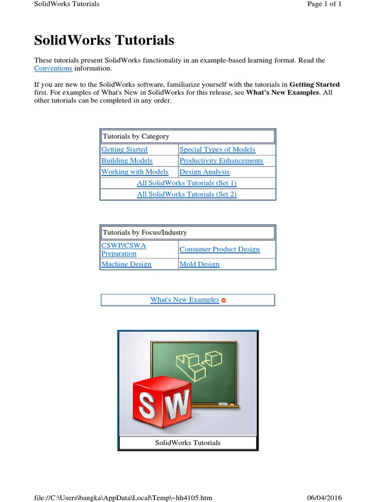 Tutorial SolidWorks AA PDF | PDF | Extrusion | Button (Computing)