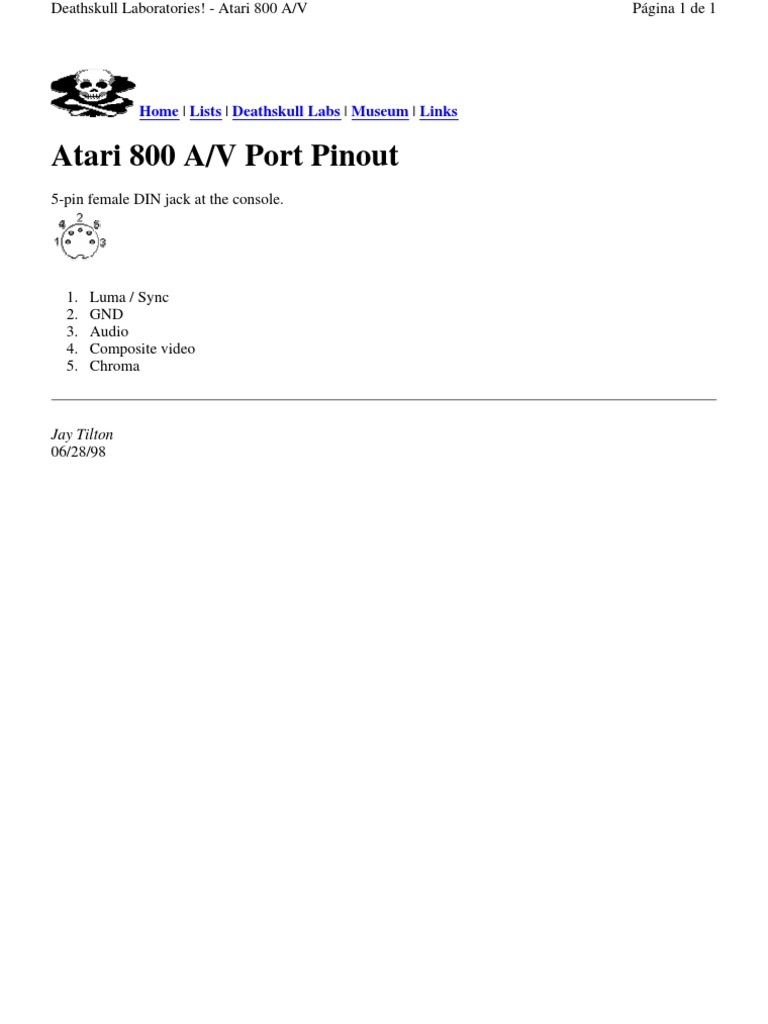 Atari 800 A/V Port Guide | PDF | Games & Activities