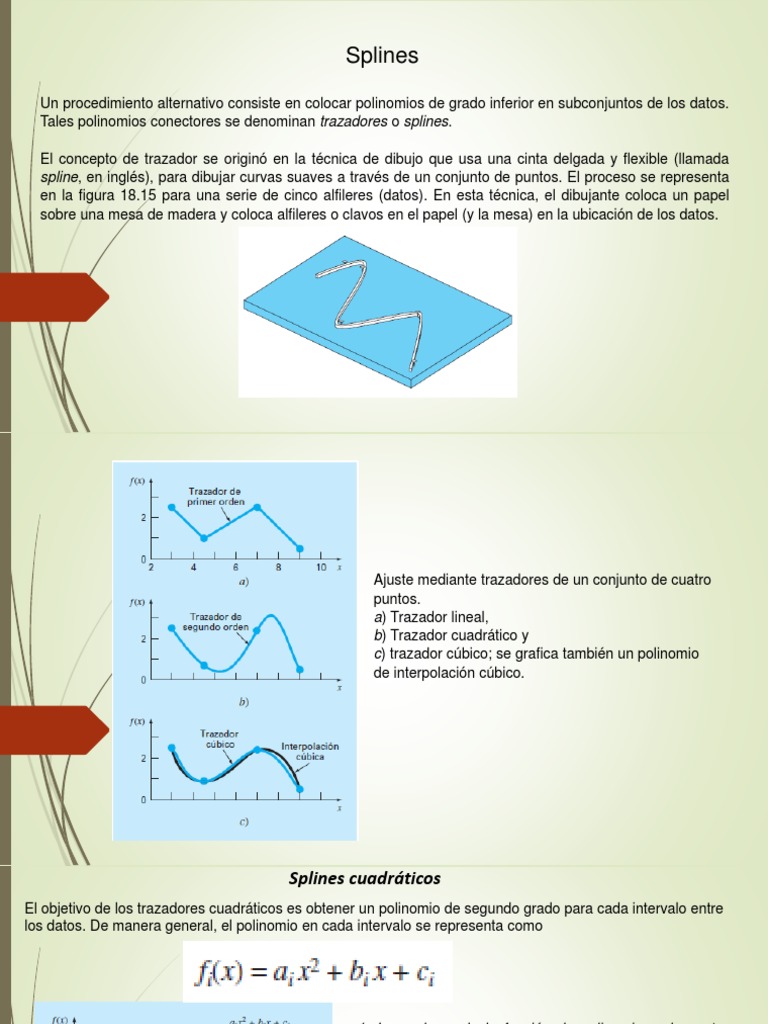 Interpolación por Splines Cuadráticos | PDF | Spline (Matemáticas ...