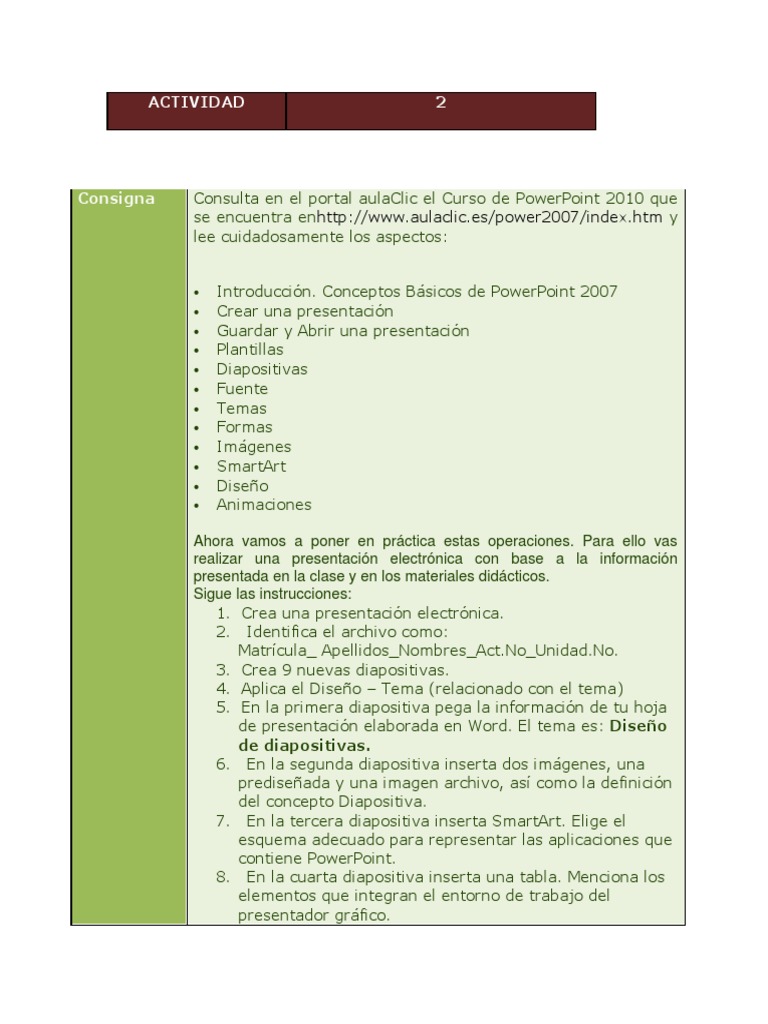 Actividad 2 Power Point PDF | PDF | Microsoft PowerPoint | Software