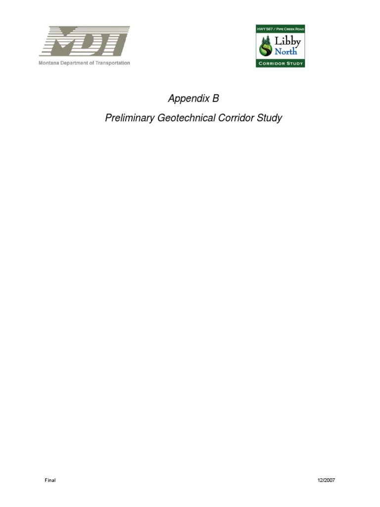 Appendix B | PDF | Road Surface | Geotechnical Engineering
