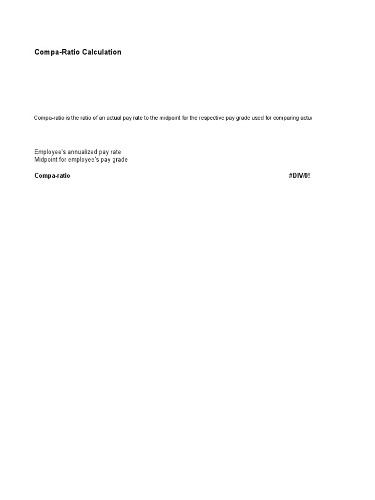 Compa-Ratio Calculation | PDF | Income Statement | Payments