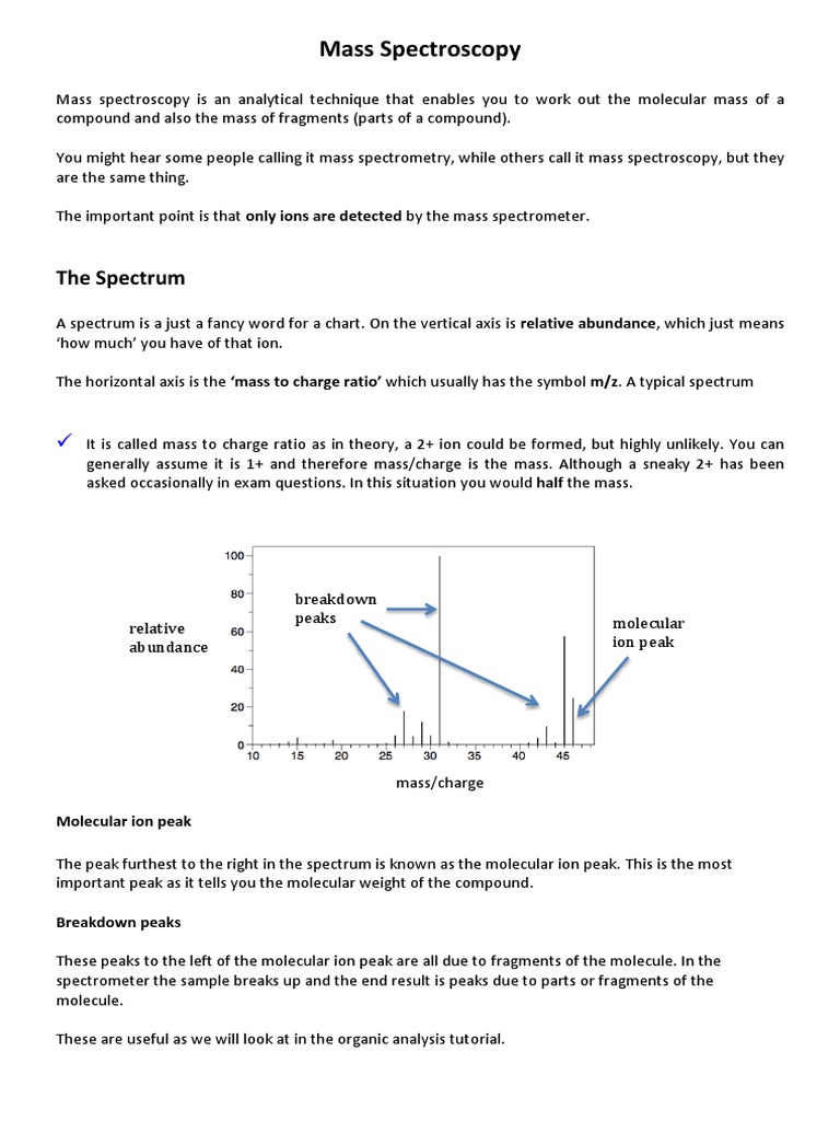 Mass Spectroscopy Edexcel | PDF | Mass Spectrometry | Molecules