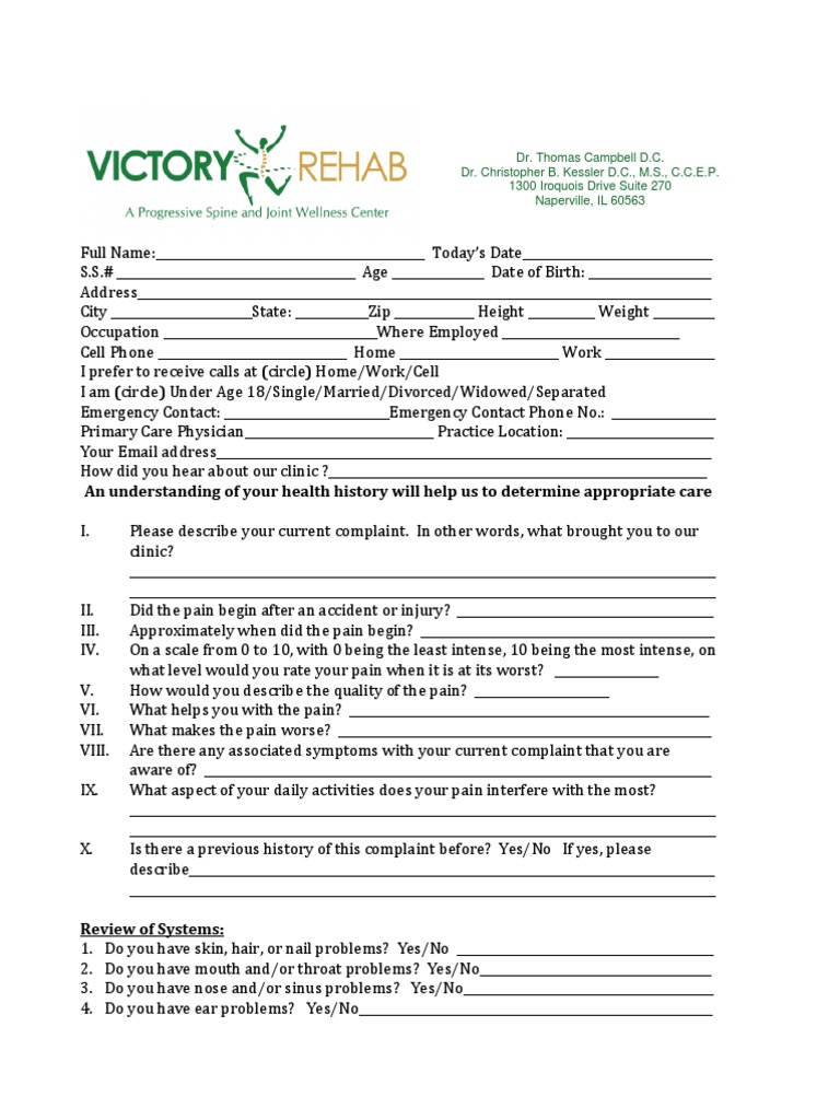 New Patient Paperwork | PDF | Health Care | Diseases And Disorders