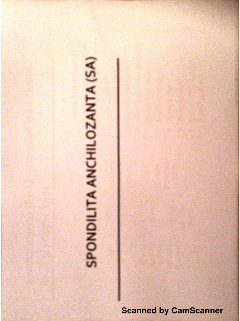 Spondilita Anchilozanta20161101220907660 | PDF