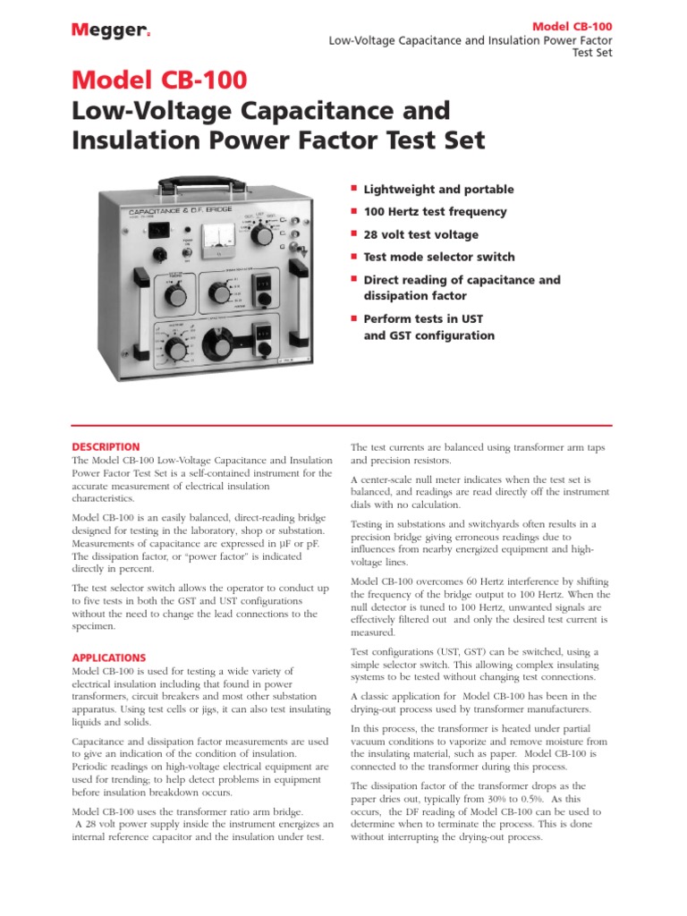 CB100 PDF | PDF | Capacitor | Transformer