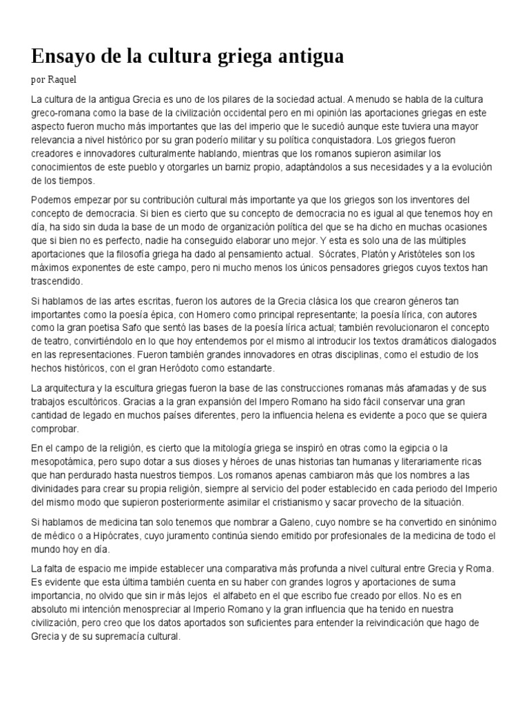 Ejemplo de Ensayos | Descargar gratis PDF | Antigua Grecia | Pena capital