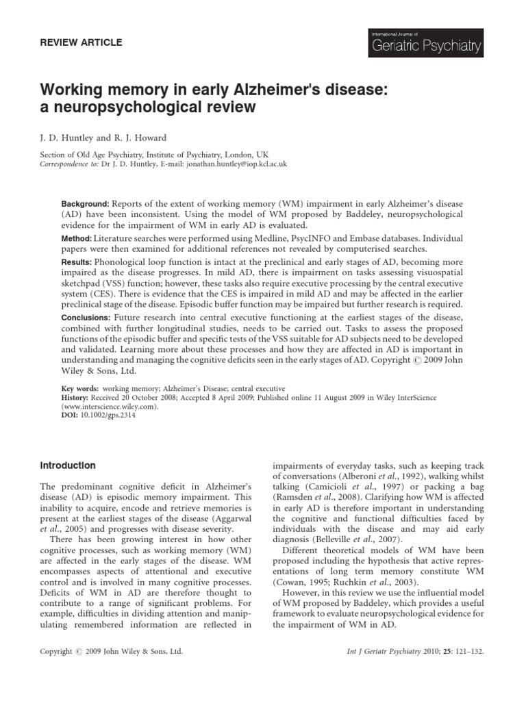 Working Memory | PDF | Working Memory | Memory