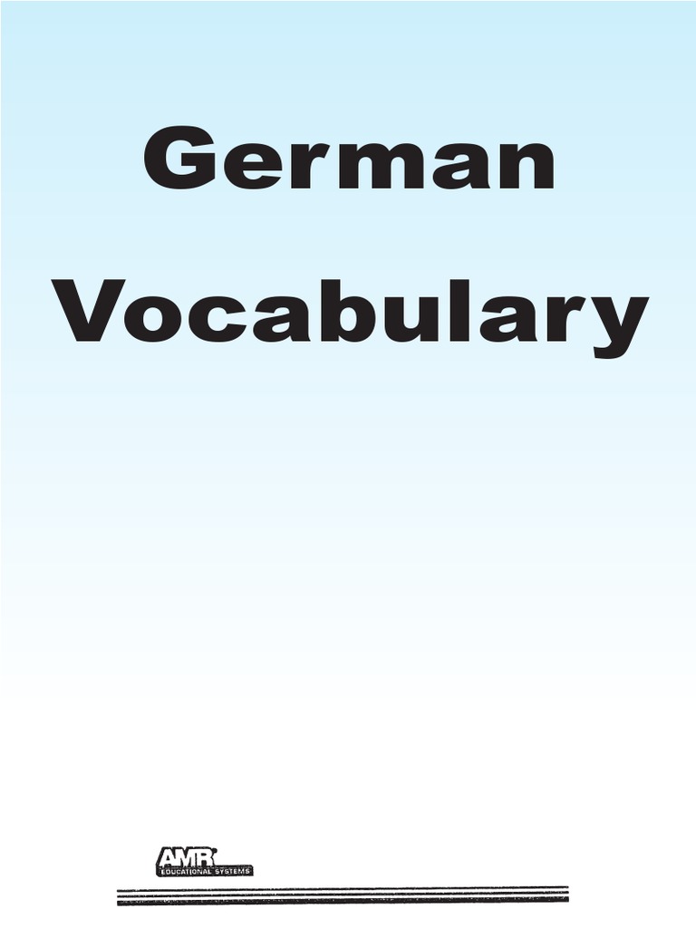 German Vocab | PDF