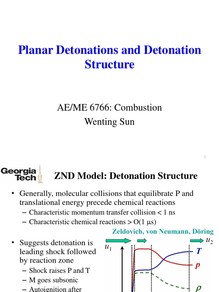 Modeling the Structure and Propagation of Detonation Waves | PDF ...