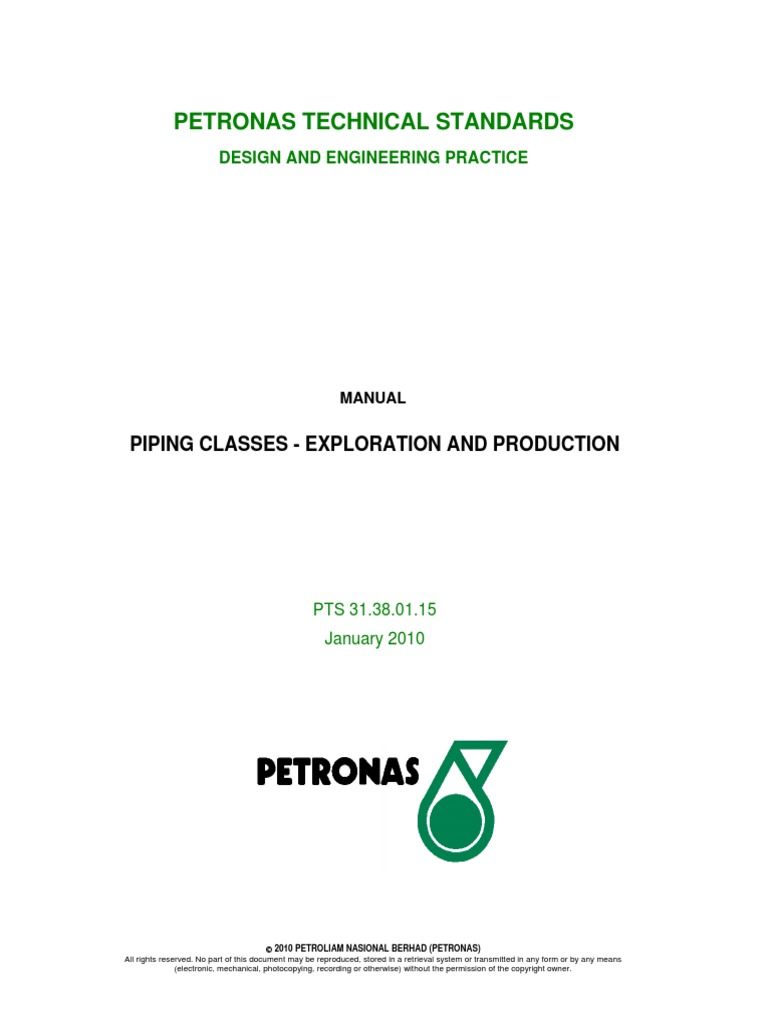 PTS 31.38.01.15a - Piping Classes - Exploration and Production PDF ...