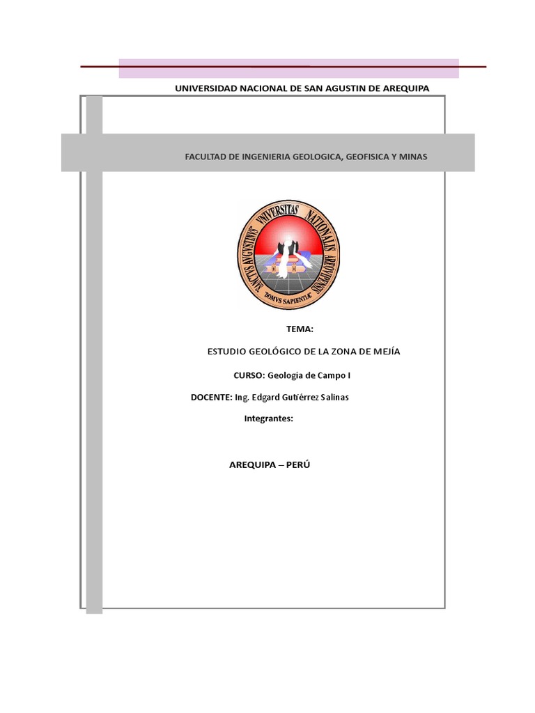 Informe Mejia UNSA | PDF | Clima | Granito