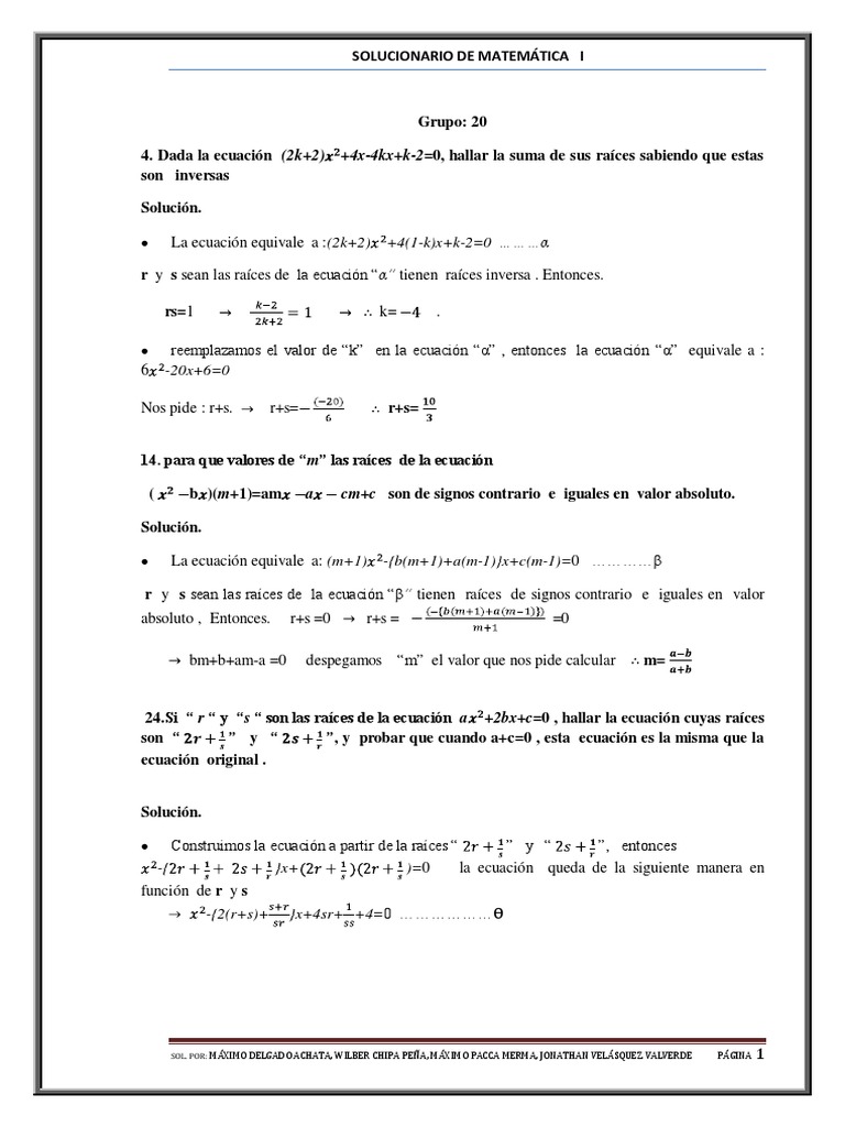 Solucionario de Matematica Basica de Figueroa | PDF | Desigualdad ...