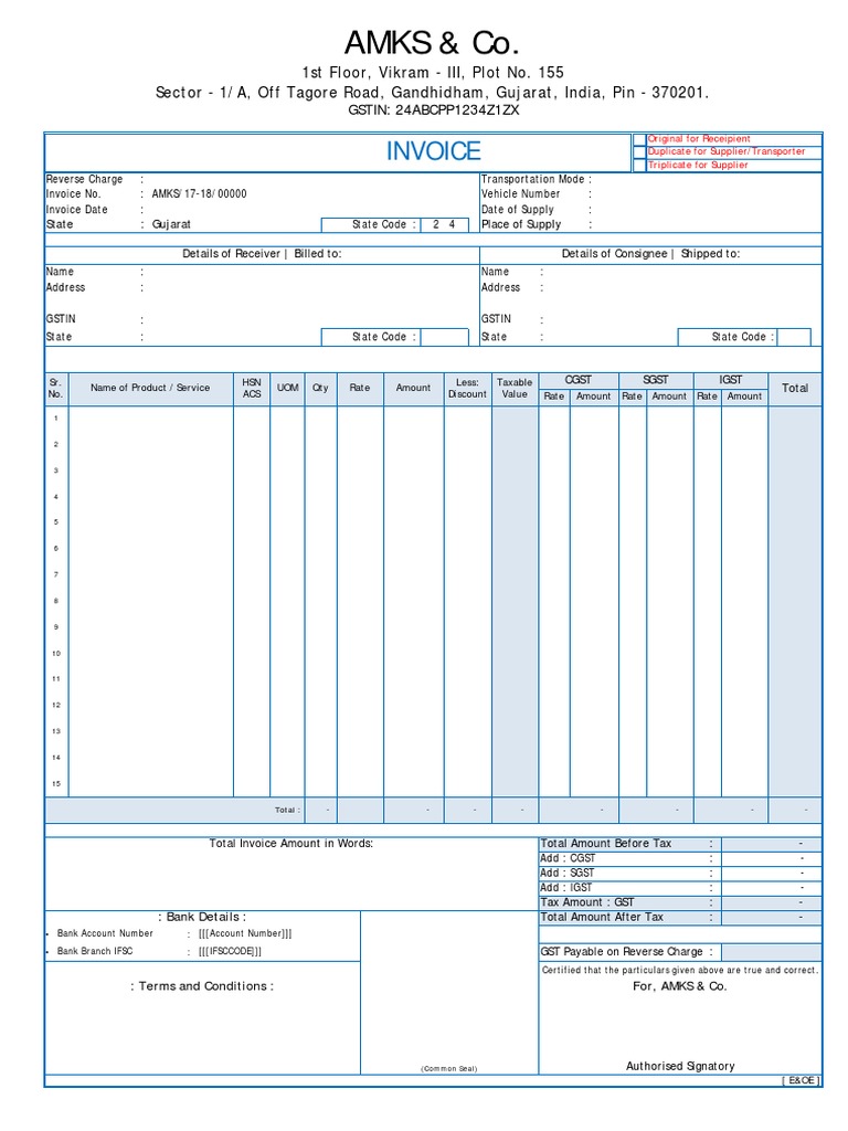 1.Invoice | Invoice | Value Added Tax