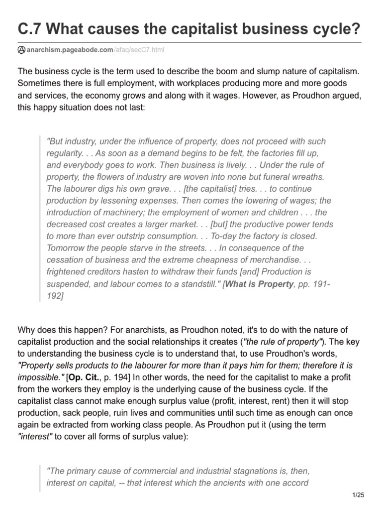 C7 What Causes The Capitalist Business Cycle | PDF | Capitalism ...