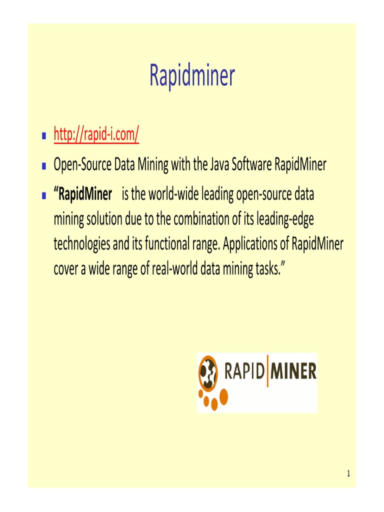 RapidMiner Tutorial Breve PDF | PDF | Beef | Roasting
