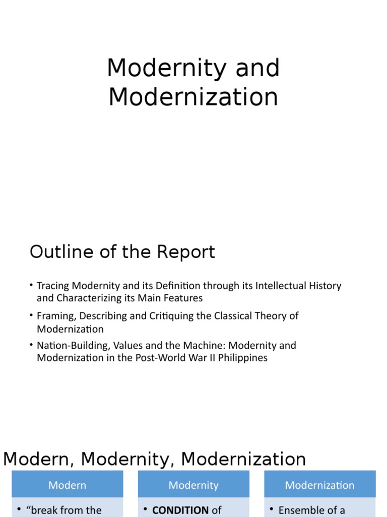 Modernity and Modernization | PDF | Modernization Theory | Modernity