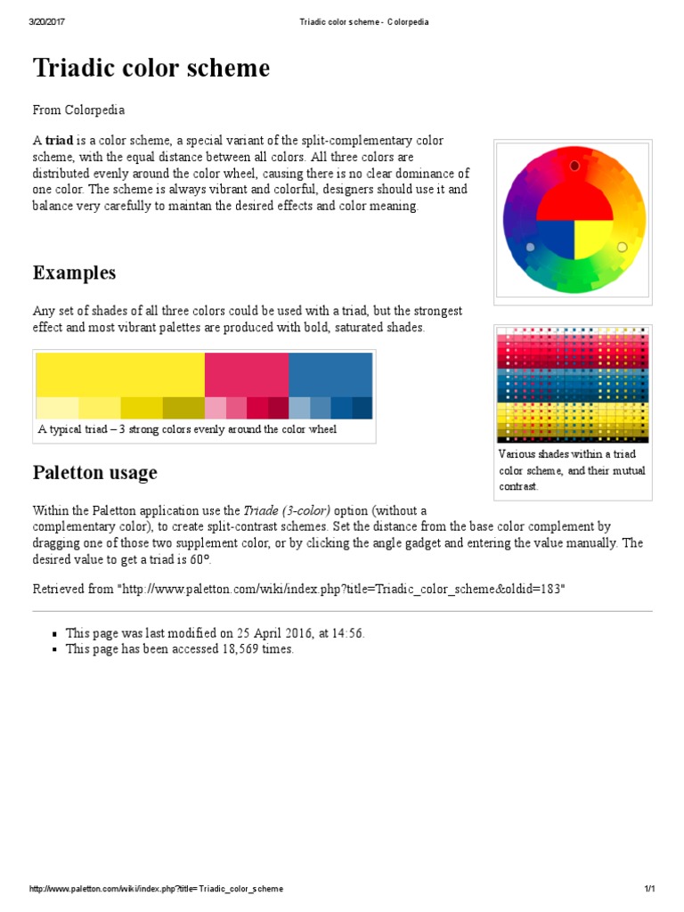 Triadic Color Scheme - Colorpedia | Vision | Graphic Design