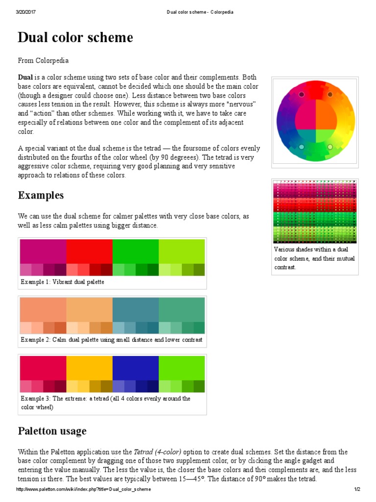 Dual Color Scheme Overview | PDF | Computing And Information Technology