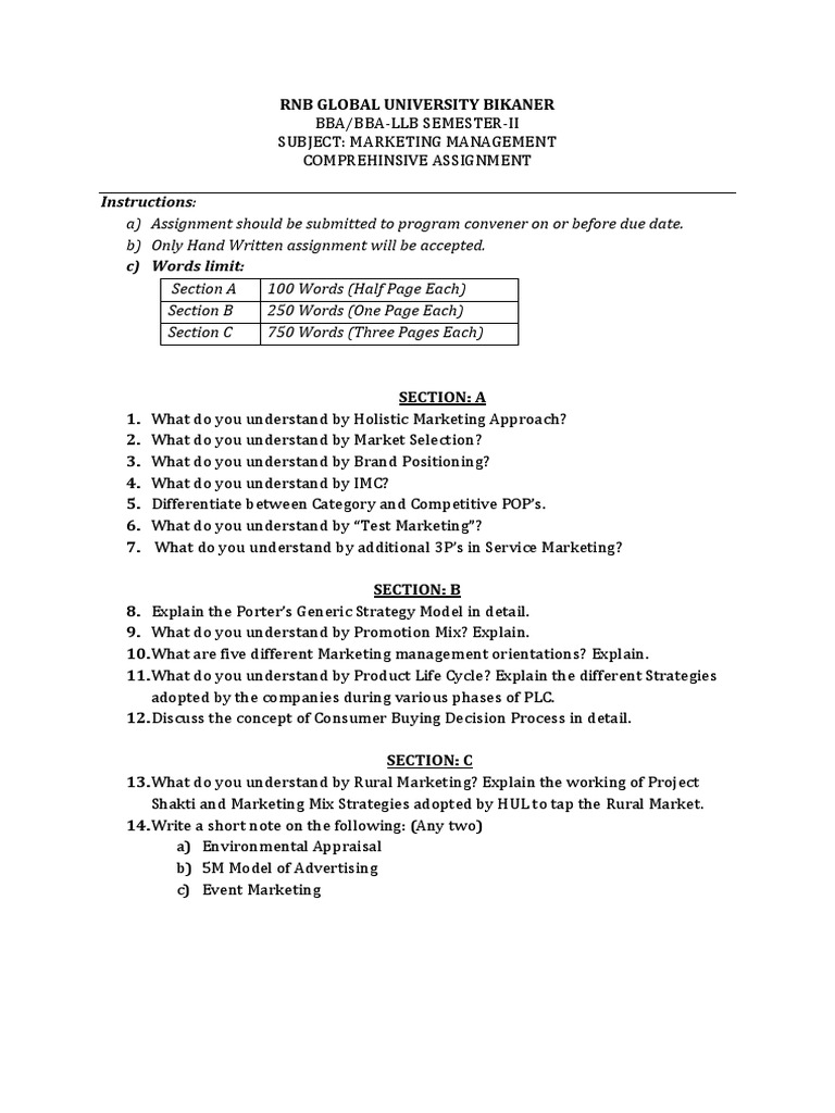 Assignment-Bba and Bba LLB | PDF