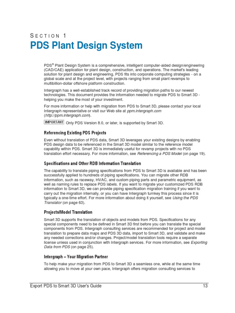 Export PDS To Smart 3D User's Guide | Download Free PDF | 3 D Computer ...