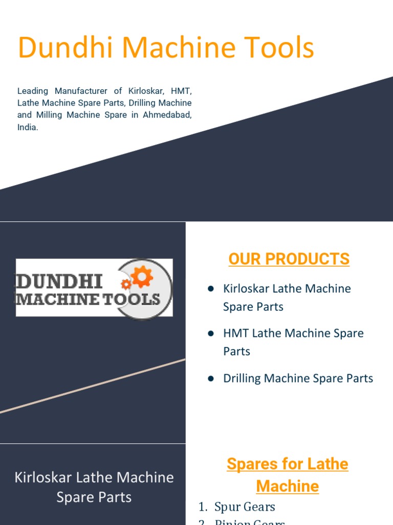 Kirloskar Enterprise Lathe Machine Spare Parts - Dundhi Machine Tools ...