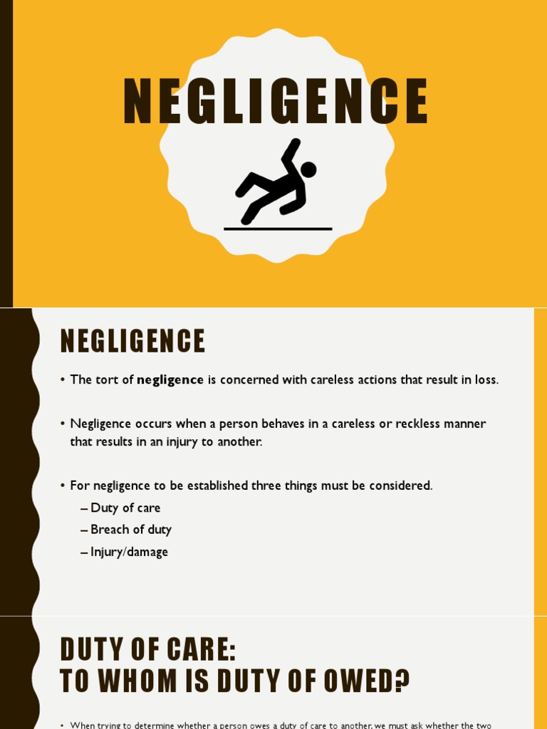 Negligence | PDF | Duty Of Care | Negligence