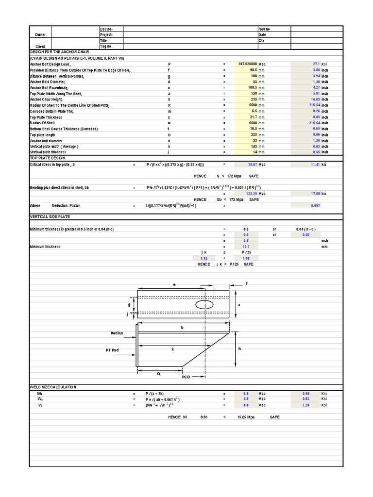 Design of an anchor chair for offshore structures | PDF | Mechanical ...