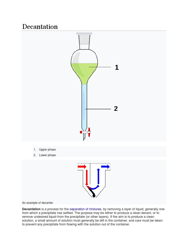 Decantation | PDF | Nature