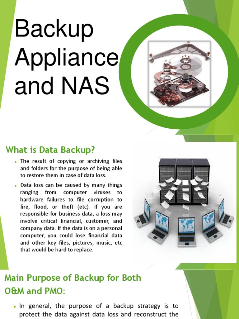 Backup Appliance and NAS.pptx | Computer Network | Computer File
