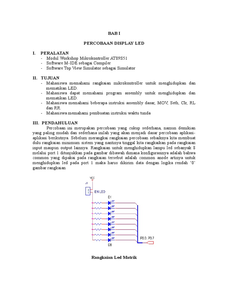 Pengendalian LED dan Switch Push Button Menggunakan Mikrokontroler ...