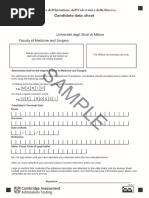 Imat Answer Sheet Sample PDF | PDF